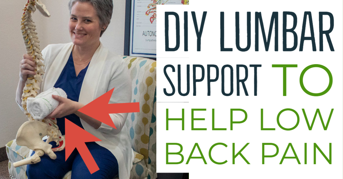 DIY Lumbar Support for Low Back Pain (no-sew version!)